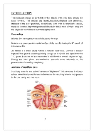 Differiential diagnosis of maxillary sinus pathology | DOCX