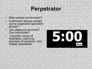 Differing definitions of terrorism | PPT