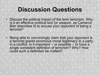 Differing definitions of terrorism | PPT