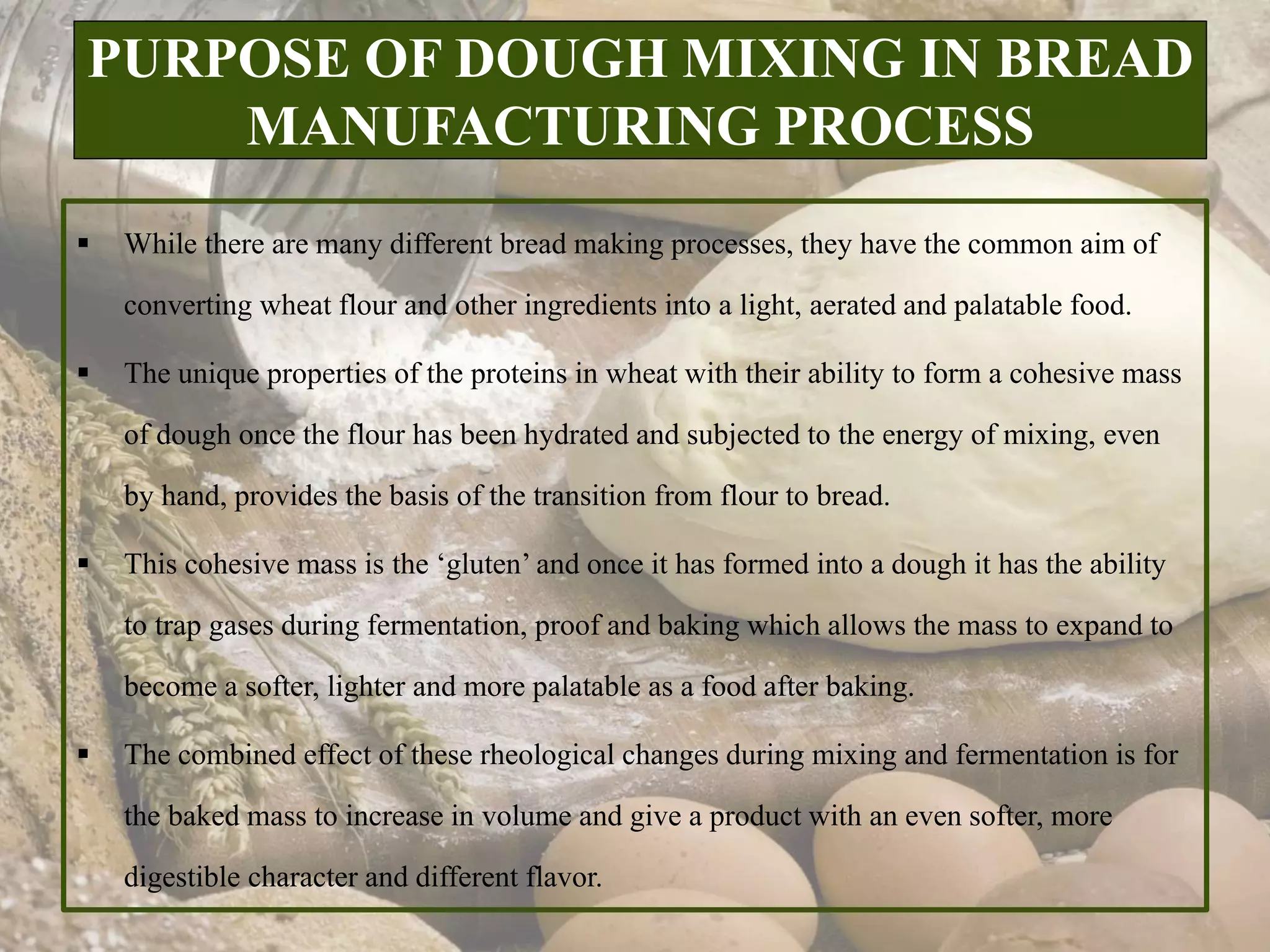 Different mixing techniques of dough during bread manufactutre | PPTX