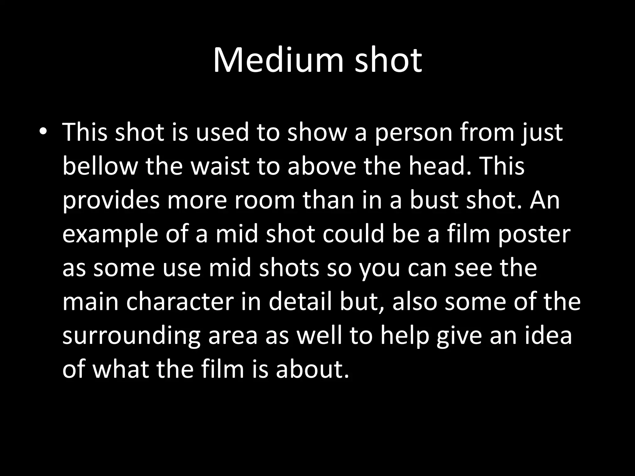 Differnt types of camera shots | PPTX | Photography | Arts and Crafts