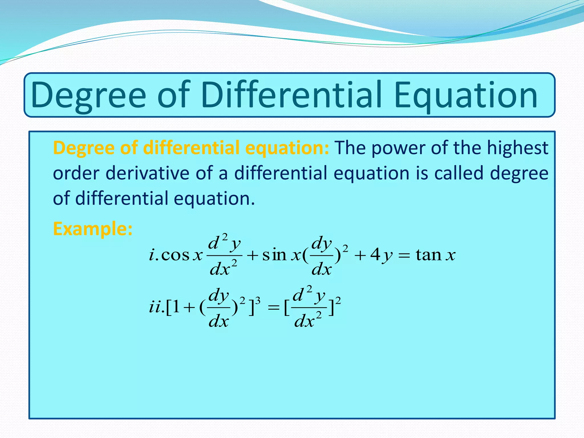 Differential Equation by MHM | PPTX
