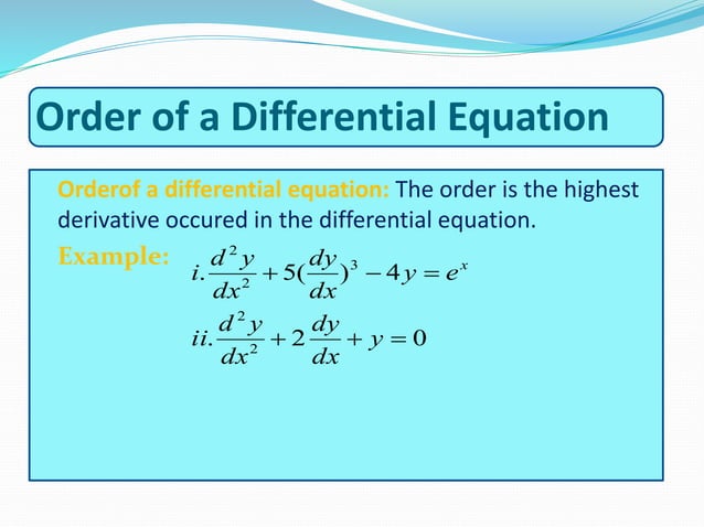 Differential Equation by MHM | PPTX | Physics | Science