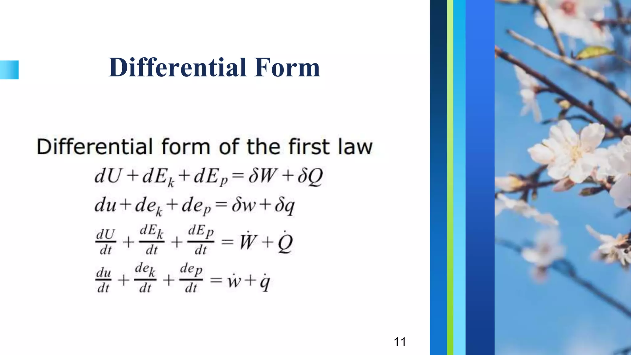 Diff form 1st law of thermodynamics | PPTX