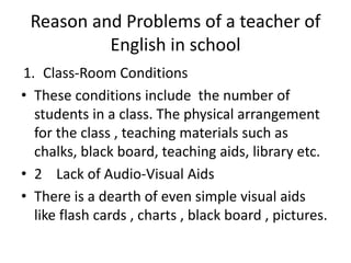 Difficulties problems in teaching of English | PPTX