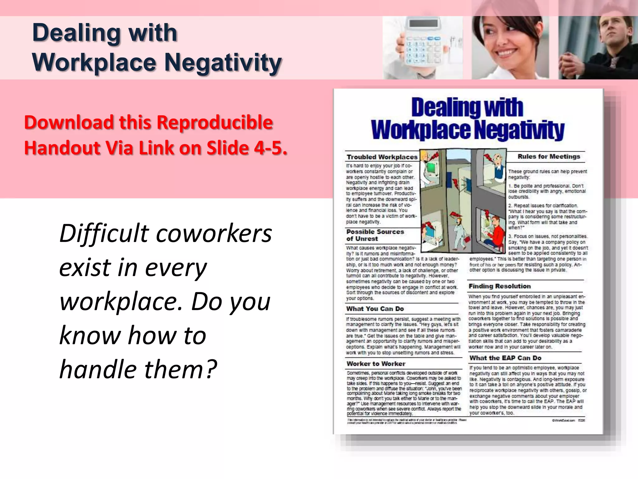 Dealing with Difficult People Handout from HandoutsPlus.com - Visit to ...