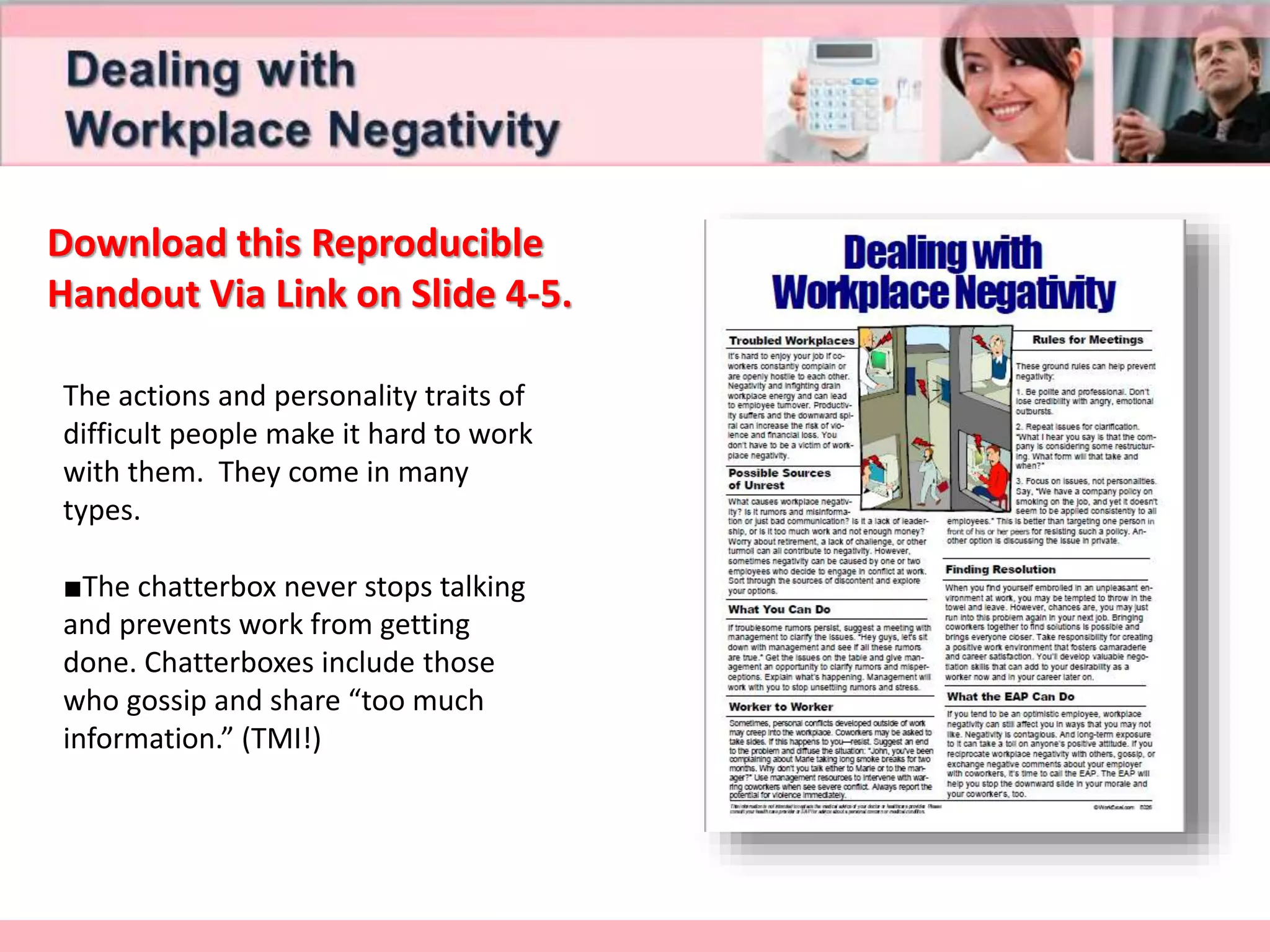 Dealing with Difficult People Handout from HandoutsPlus.com - Visit to ...