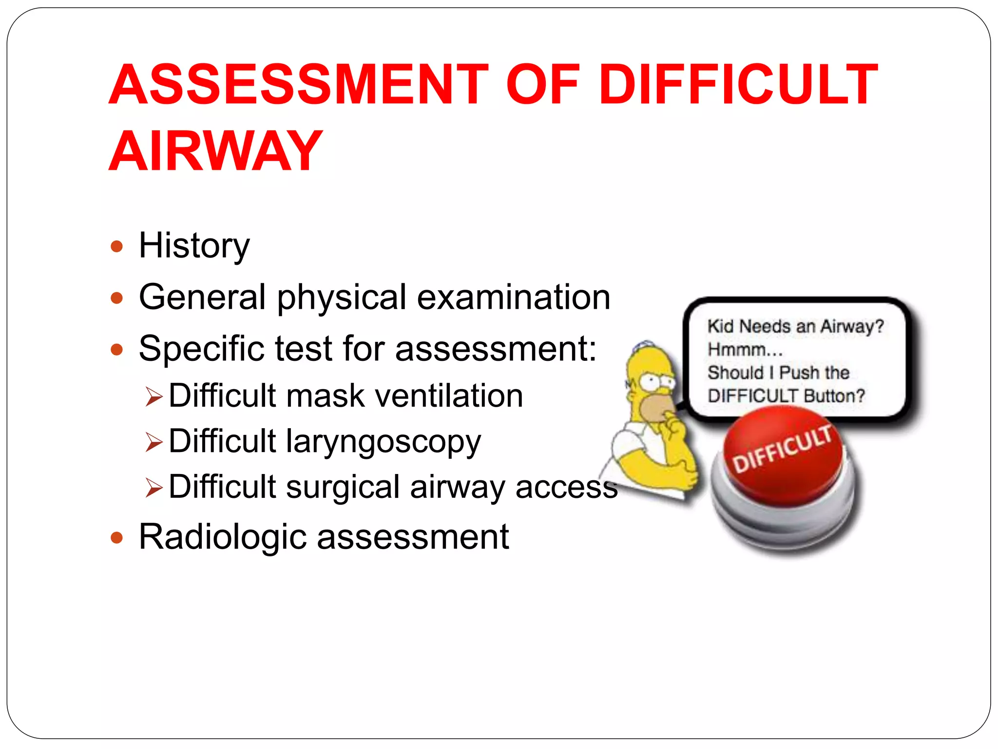 Difficult airway | PPTX