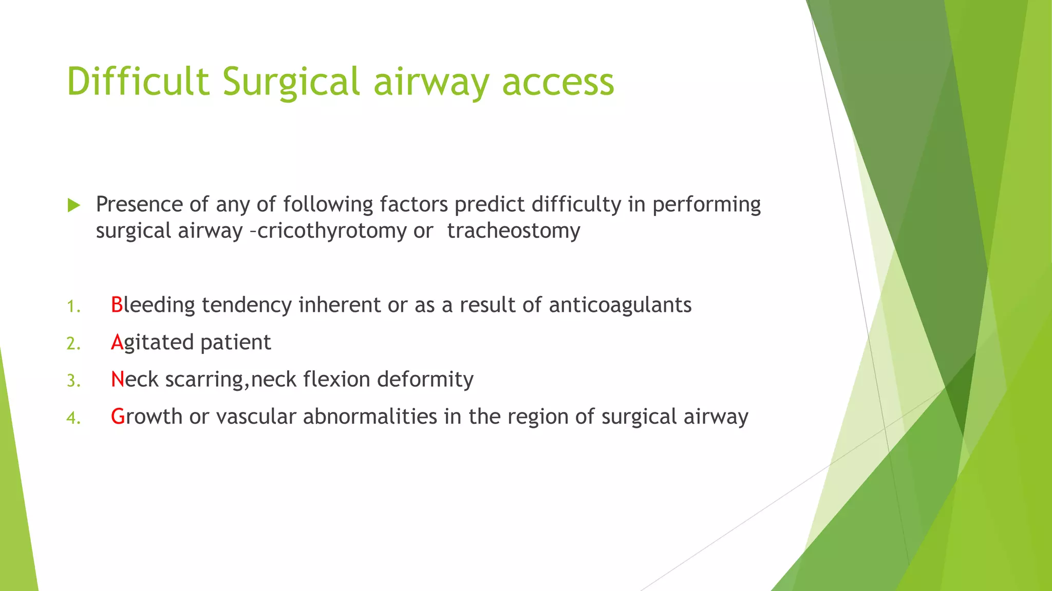 Difficult airway | PPTX
