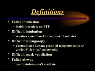 Difficult Airway difficult airwayyyyyyyy | PPT