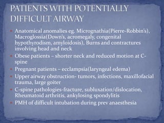Managing the Difficult Airway | PPTX