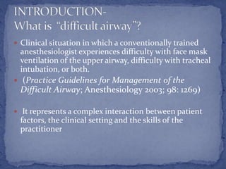 Managing the Difficult Airway | PPTX