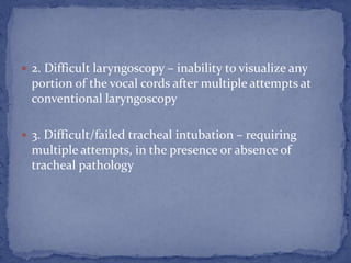 Managing the Difficult Airway | PPTX