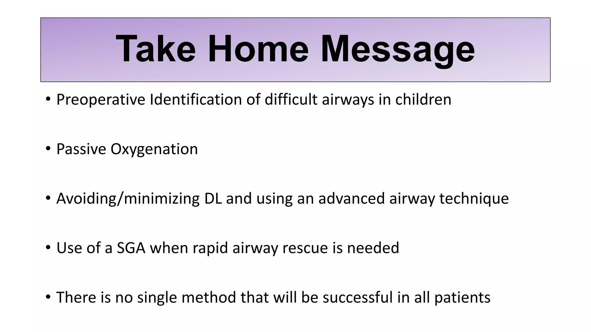 Difficult Airway Guidelines Paeds Pptx