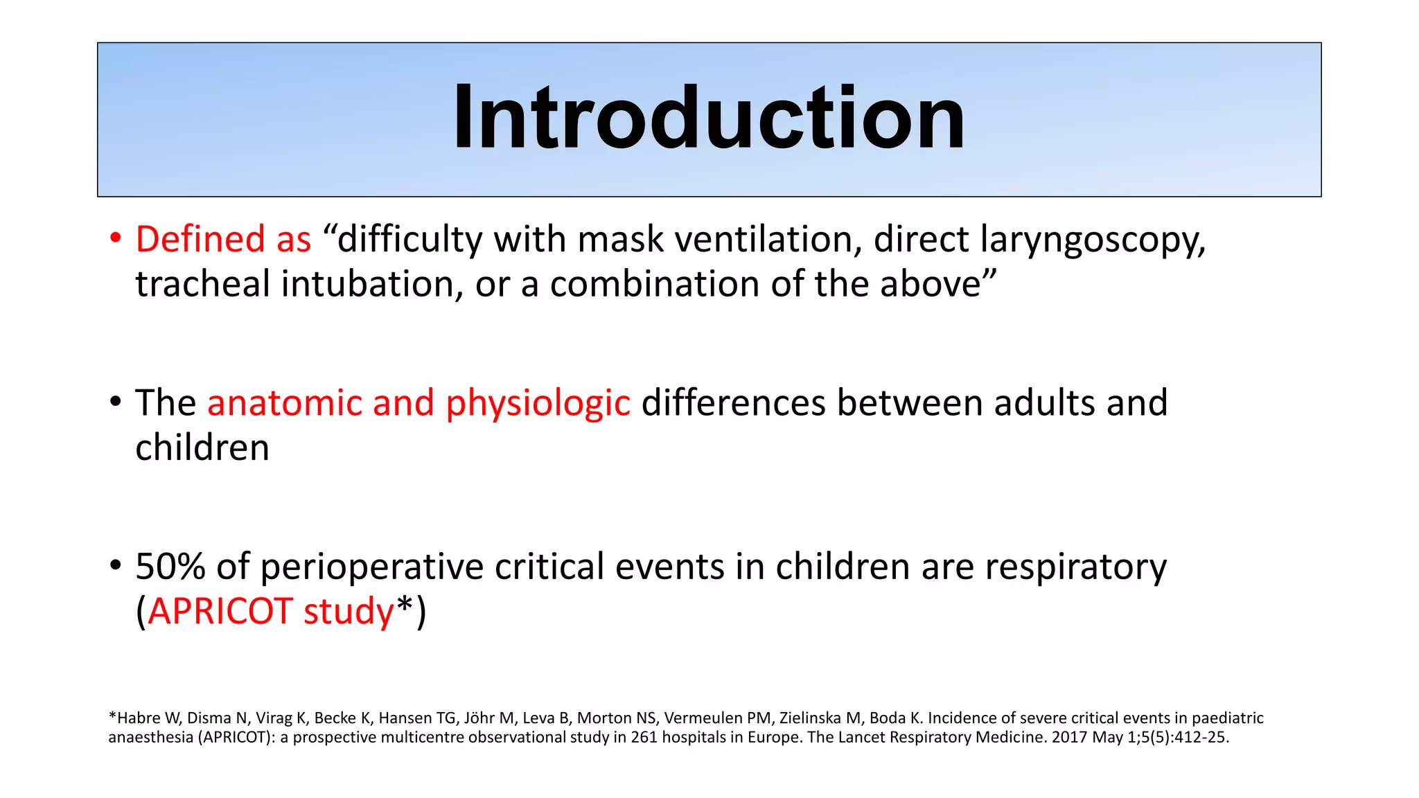 Difficult Airway Guidelines Paeds Pptx