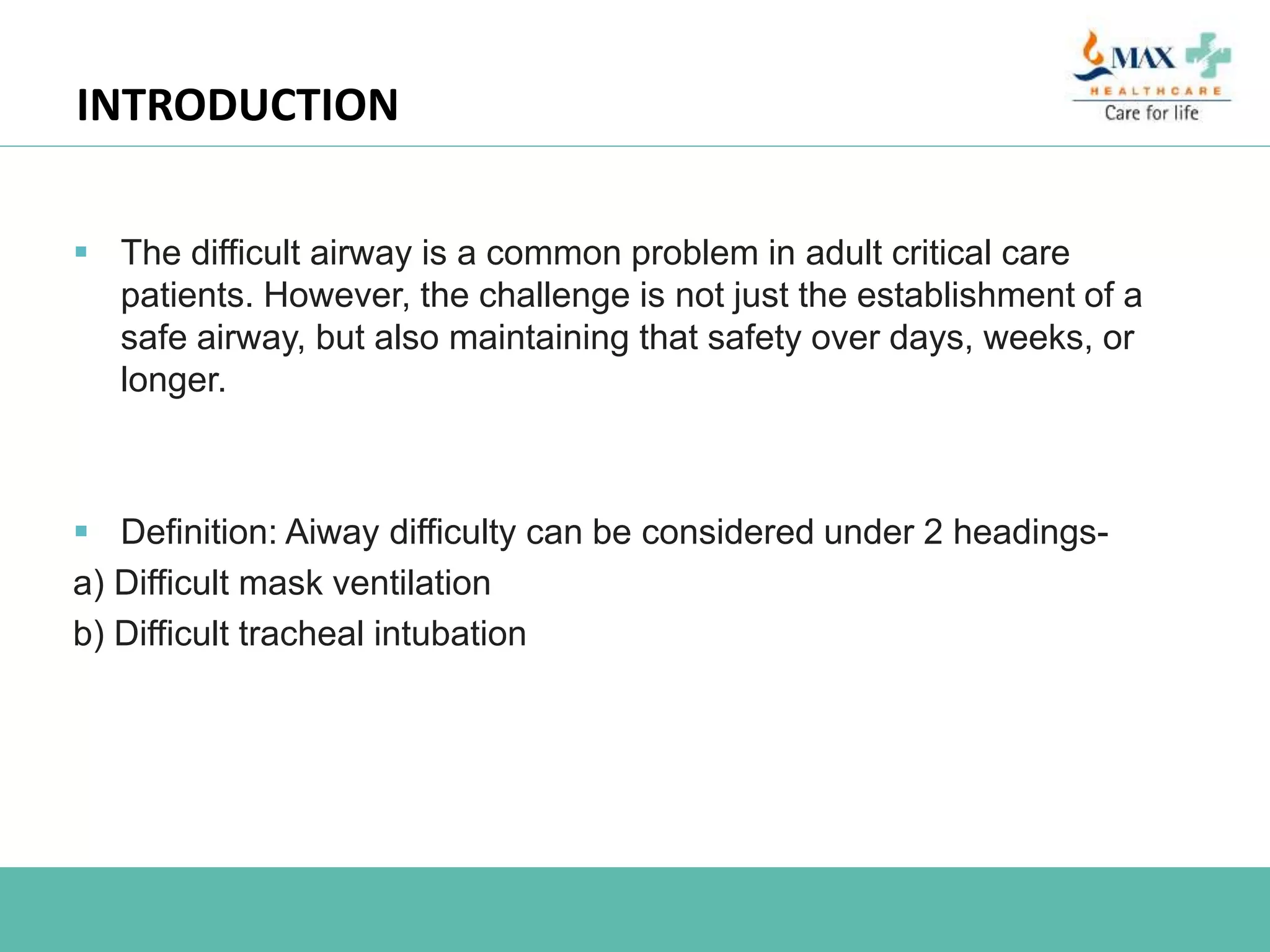 Difficult airway management | PPTX