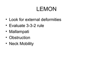 Difficult airway managemnt | PPT