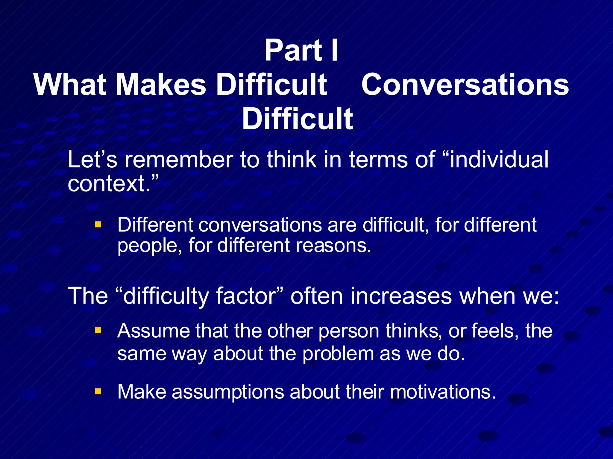 Difficult Conversations | PPT