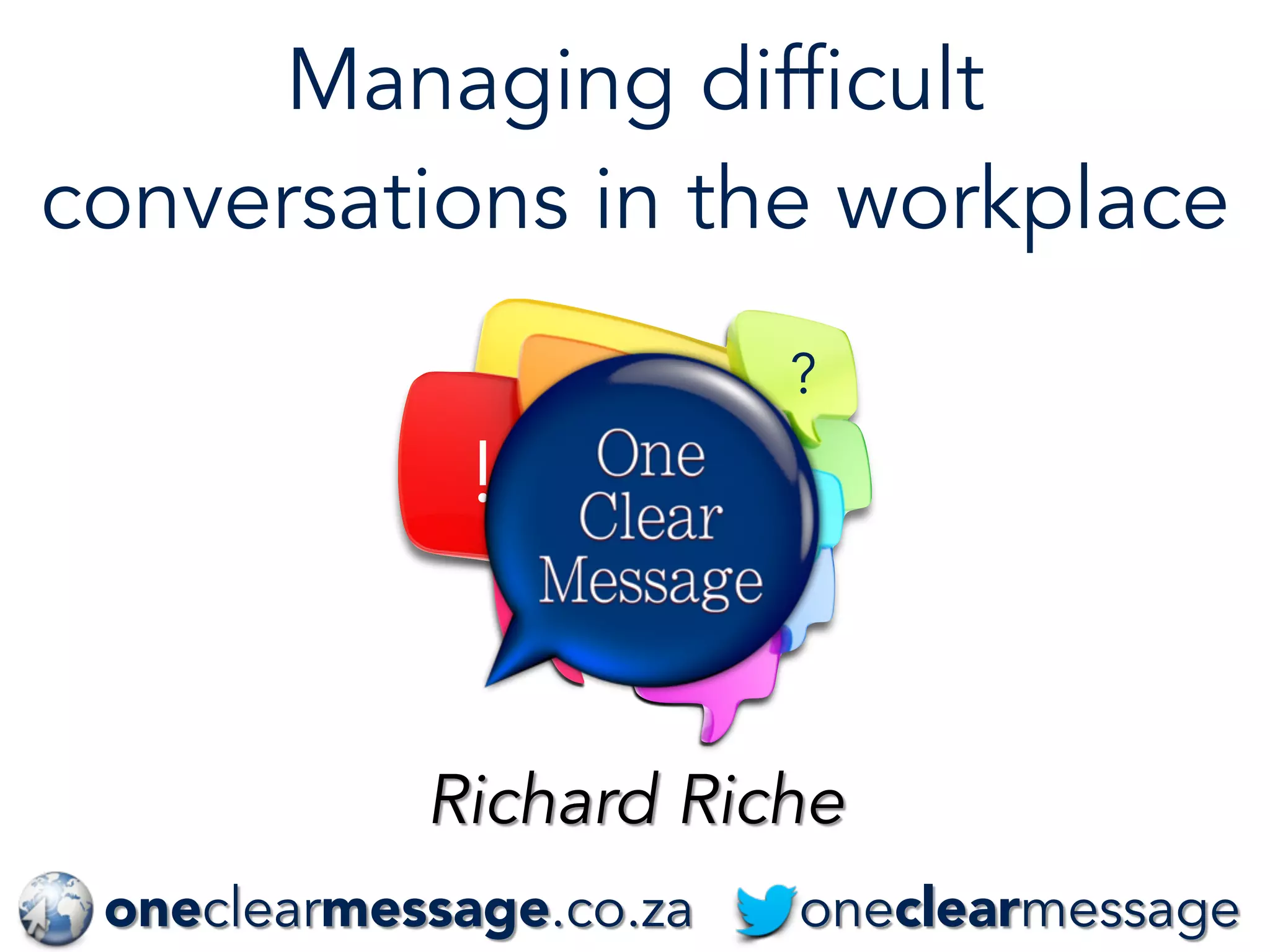 Dealing with difficult conversations at work | PDF
