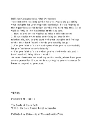 Difficult Conversations Final DiscussionYou should be finishing .docx