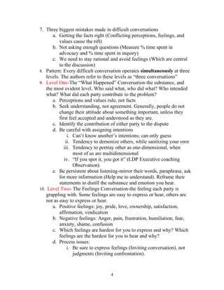 Difficult Conversations Outline | PDF