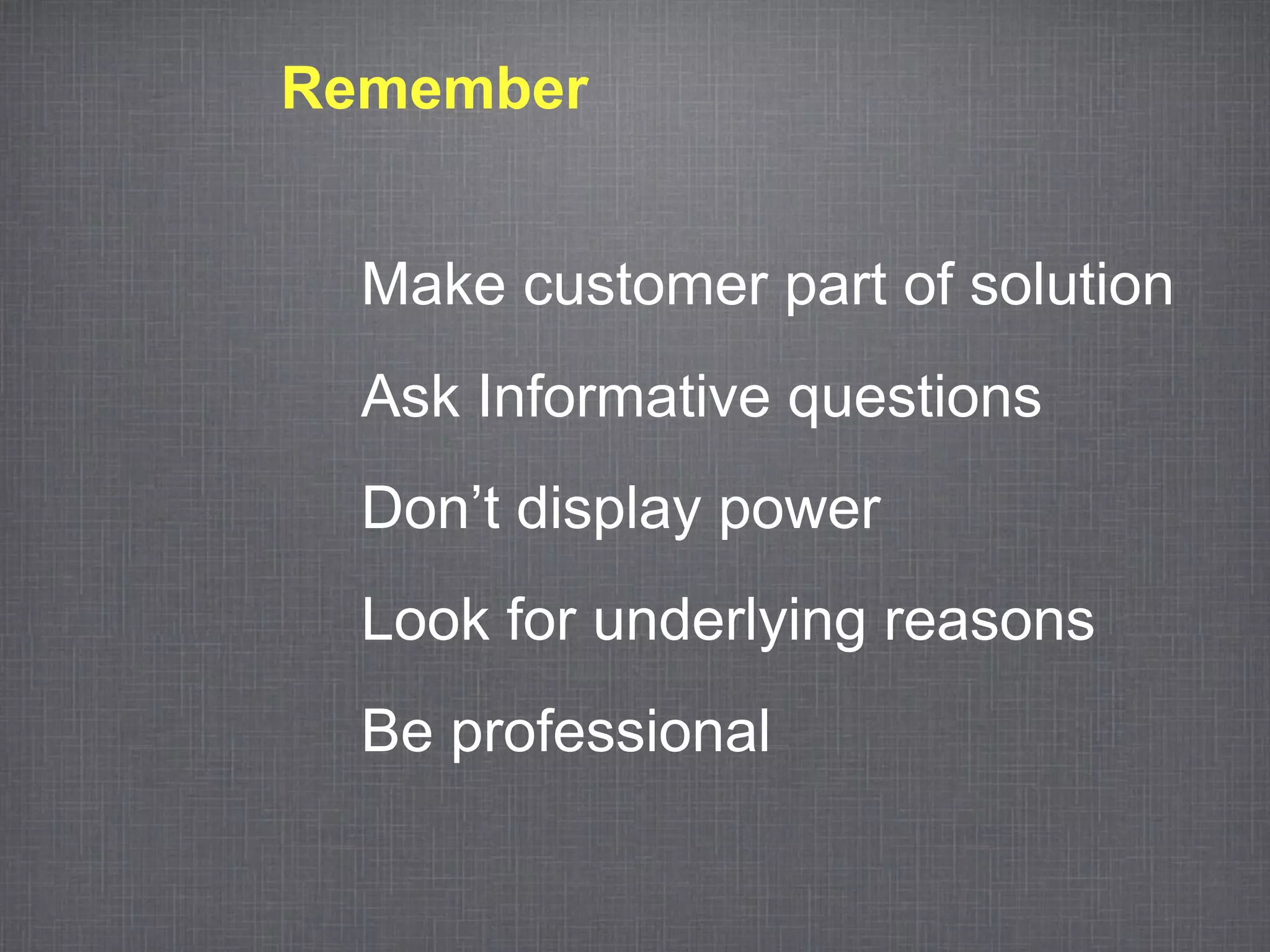 Dealing With Difficult Customers | KEY