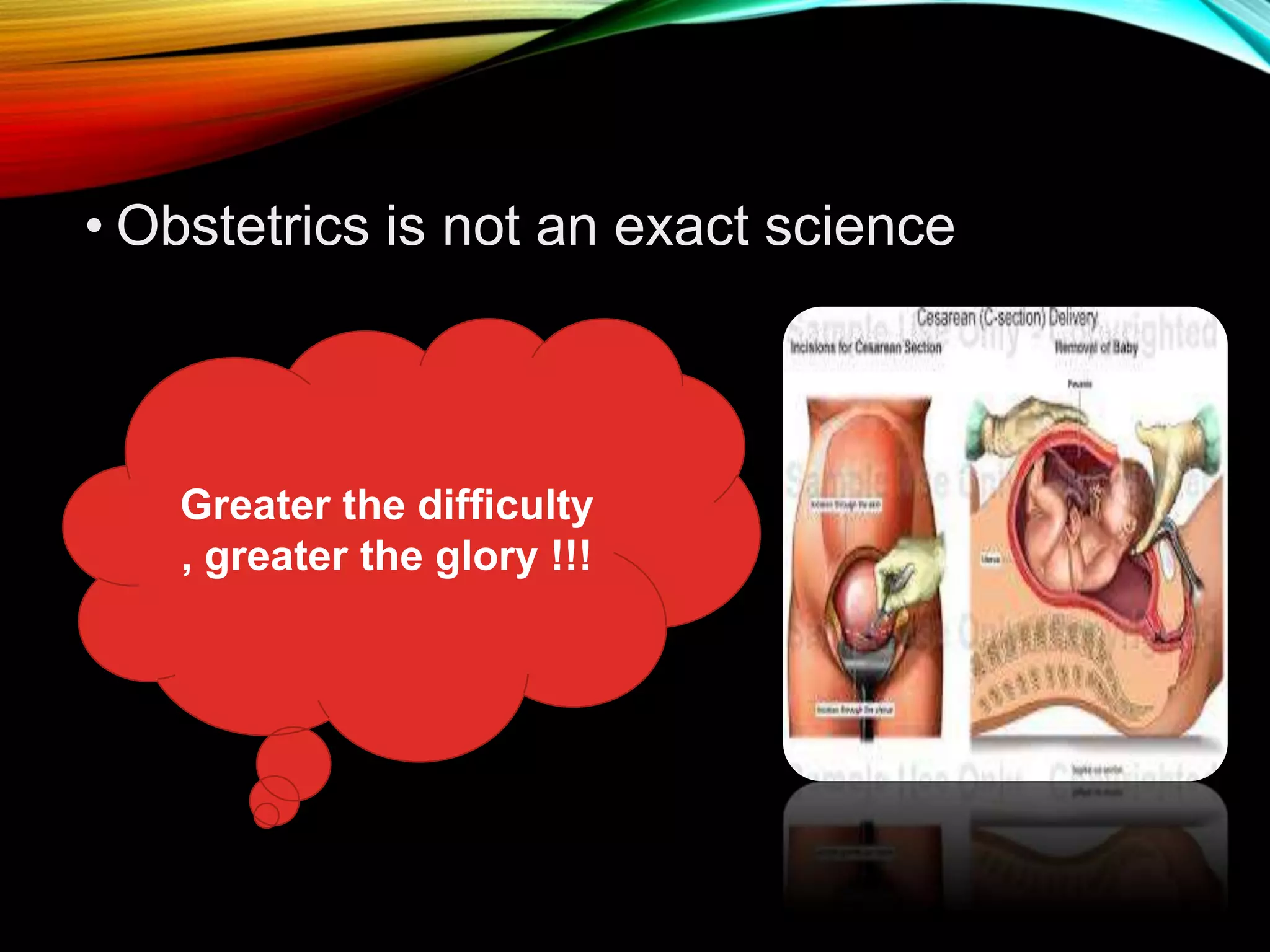 Difficult extraction of the fetus presented in aicog 09.01.19