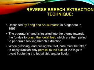 Difficult extraction of the fetus presented in aicog 09.01.19