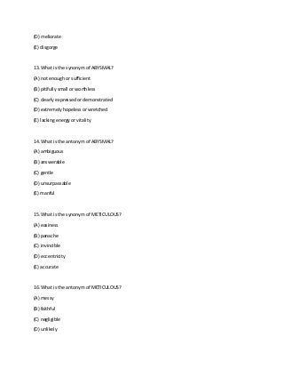 Difficult Gre Words | PDF