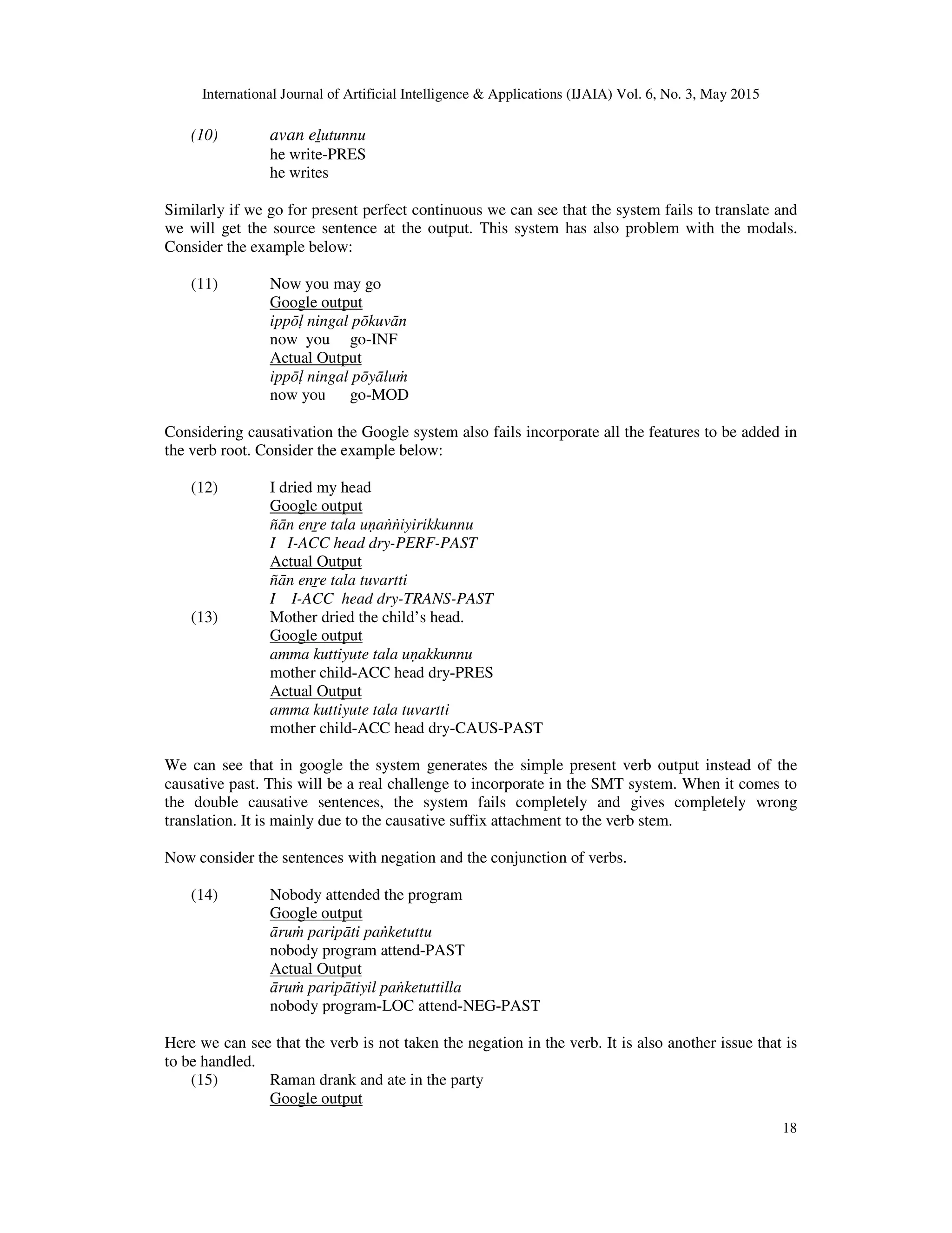 Difficulties in processing malayalam verbs | PDF