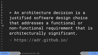 Architecture decision records - How not to get lost in the past | PPTX