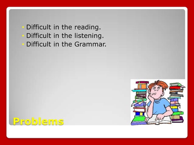 Difficulties learning english | PPTX
