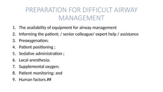 Difficult intubation guidelines in ICU (ANN SNEHA).pptx | Ear, Nose and ...