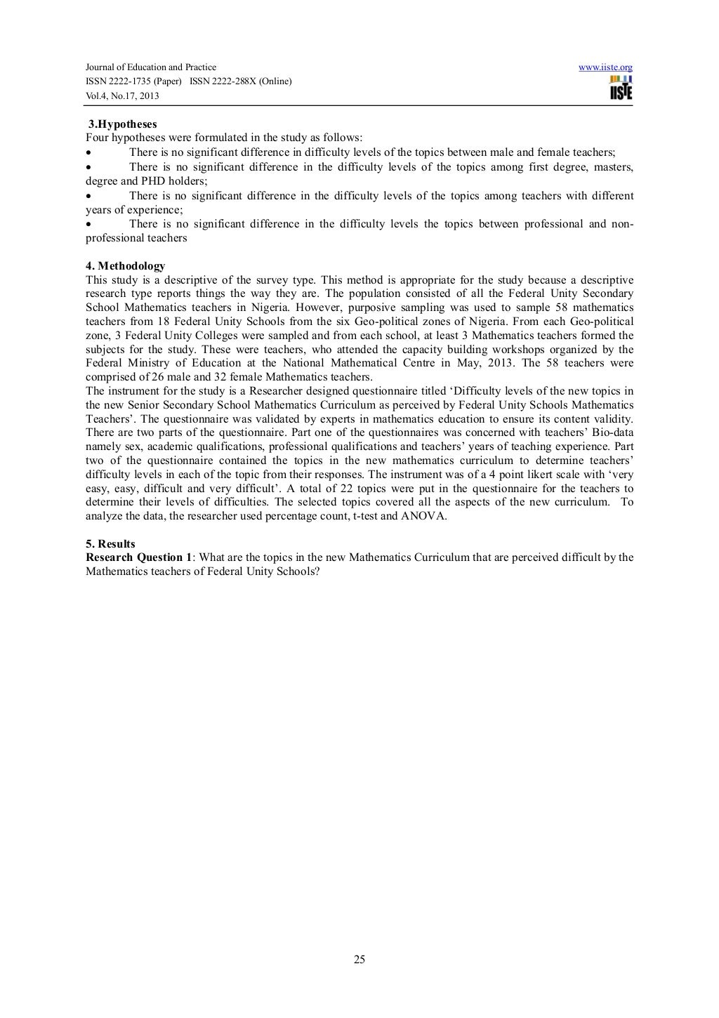 Difficulty Levels Of Topics In The New Senior Secondary School Mathem difficulty-levels-of-topics-in-the-new-senior-secondary-school-mathem