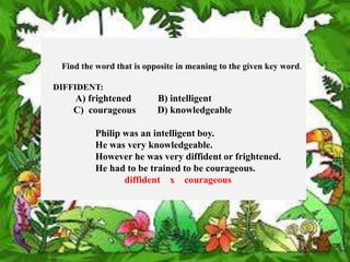 Diffident Antonyms | PPT