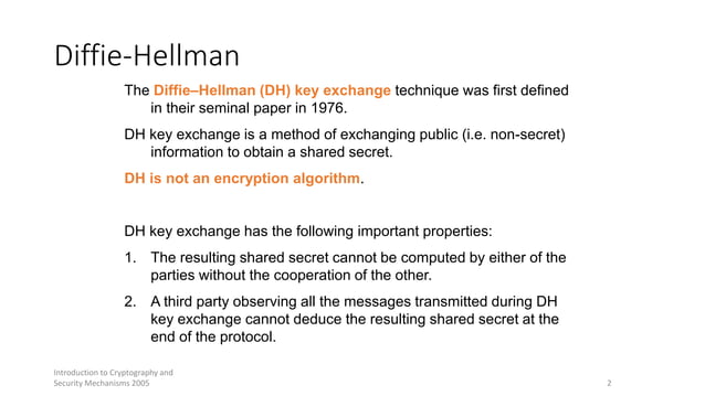 Diffie hellman | PPT