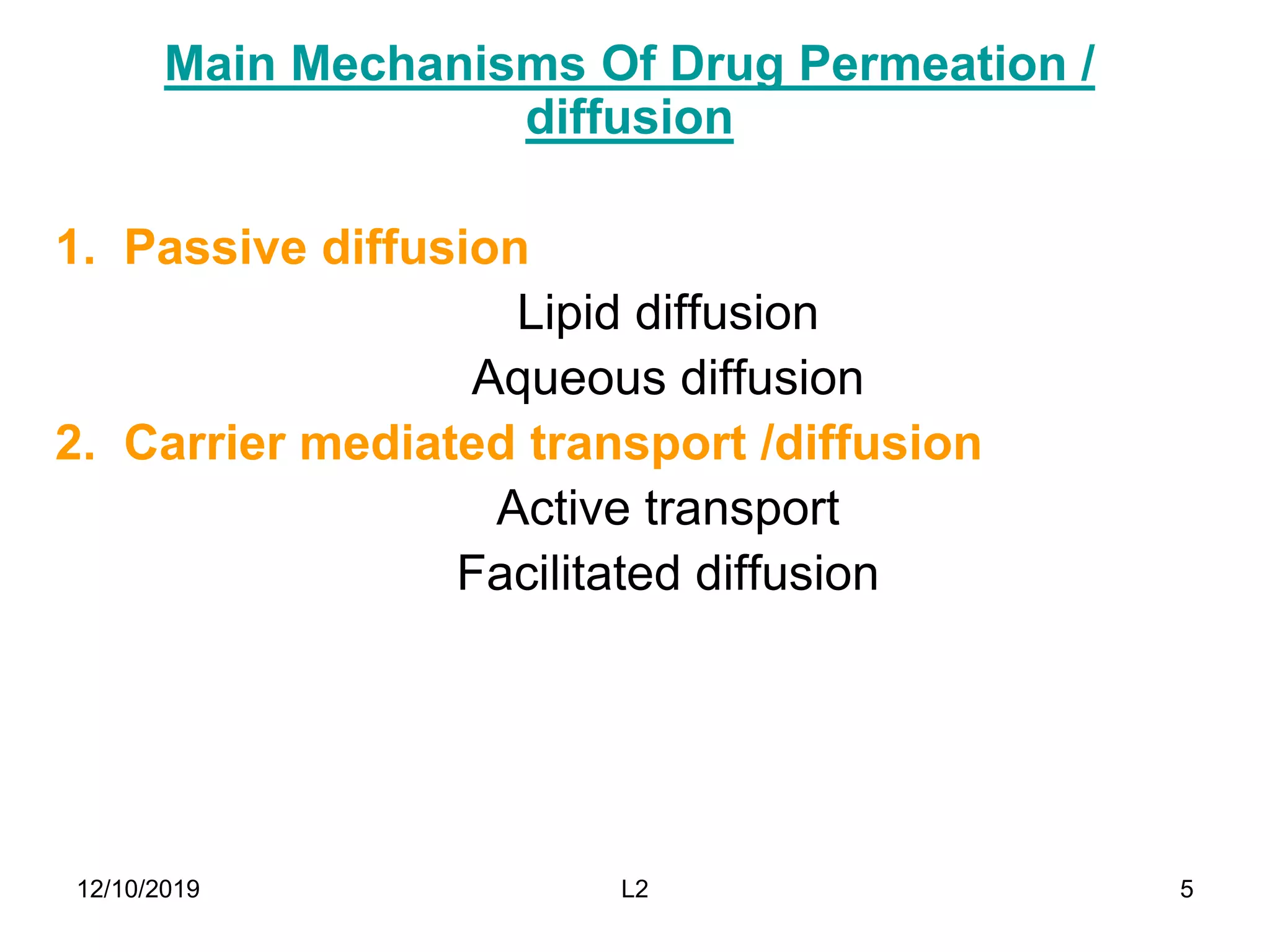 Diffision parameters | PPTX