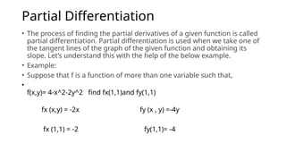 differential equation for partial derivatives | PPTX