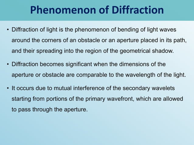 Diffraction of Light waves | PPTX
