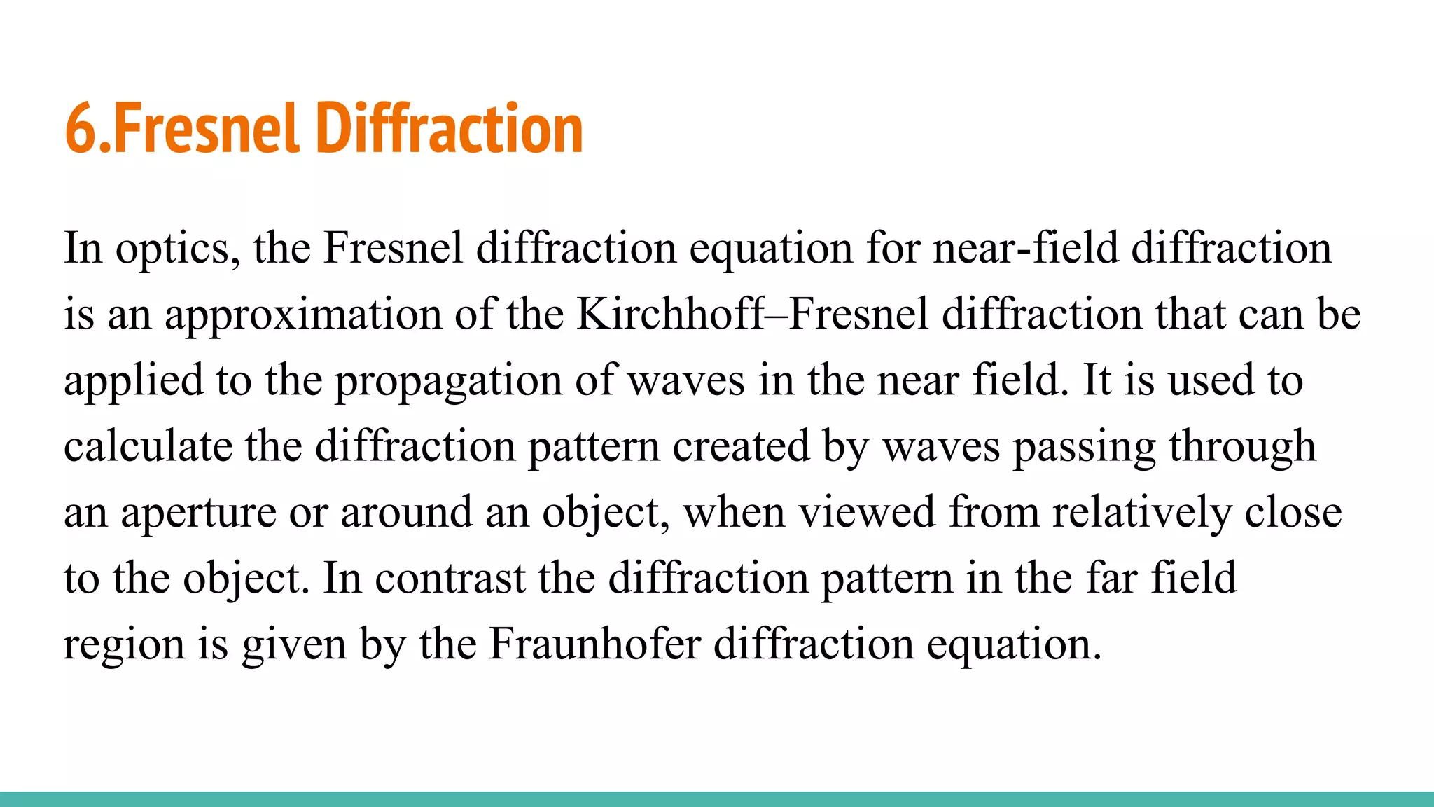 Diffraction-Fraunhofer Diffraction | PPTX