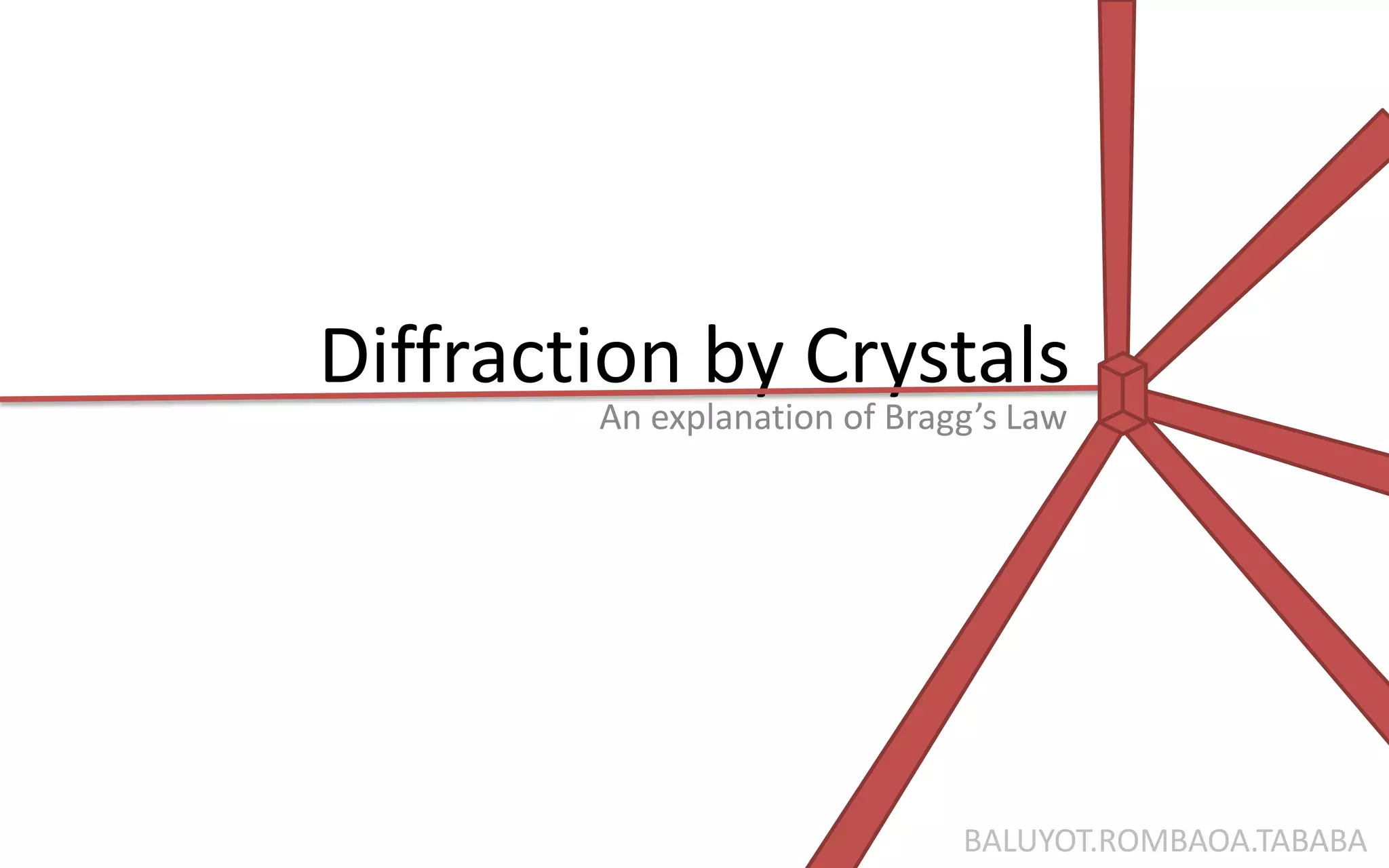 Diffraction by crystals | PPTX