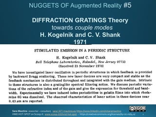 NUGGETS OF Augmented Reality #5 - DIFFRACTION GRATINGS Theory towards couple modes H. Kogelnik ...