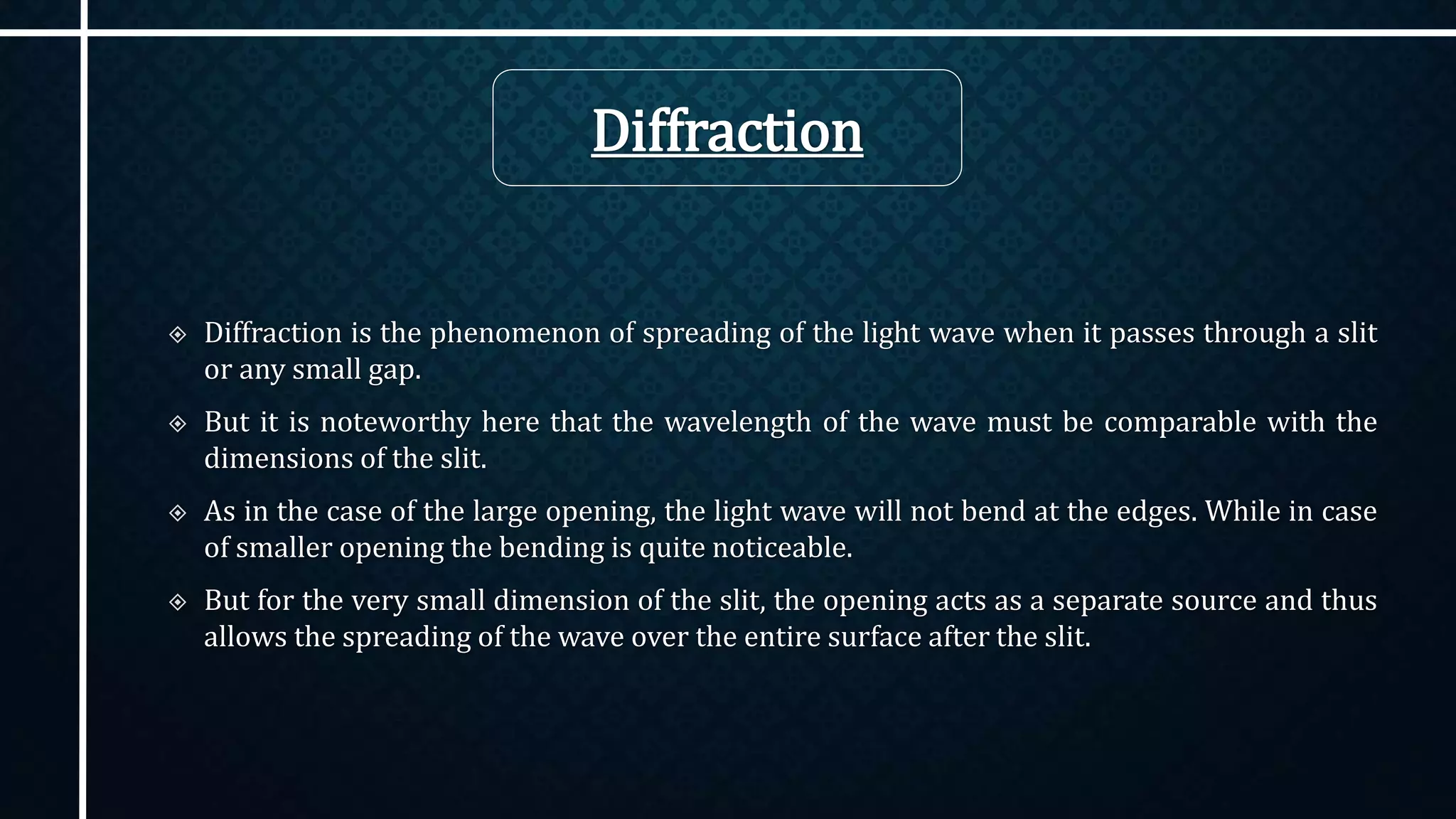 Diffraction interference | PPTX