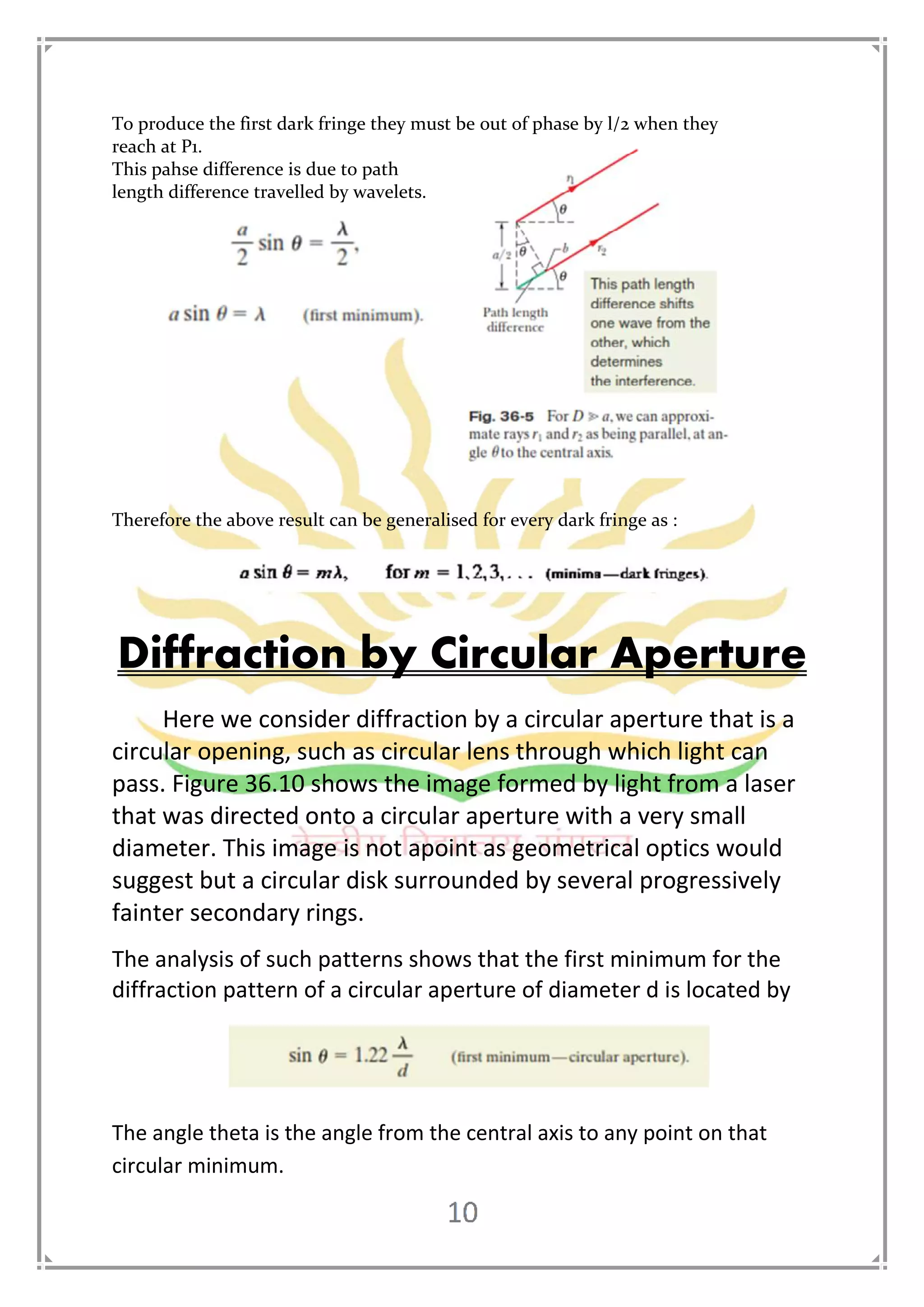 Physics Investigatory project on Diffraction | PDF