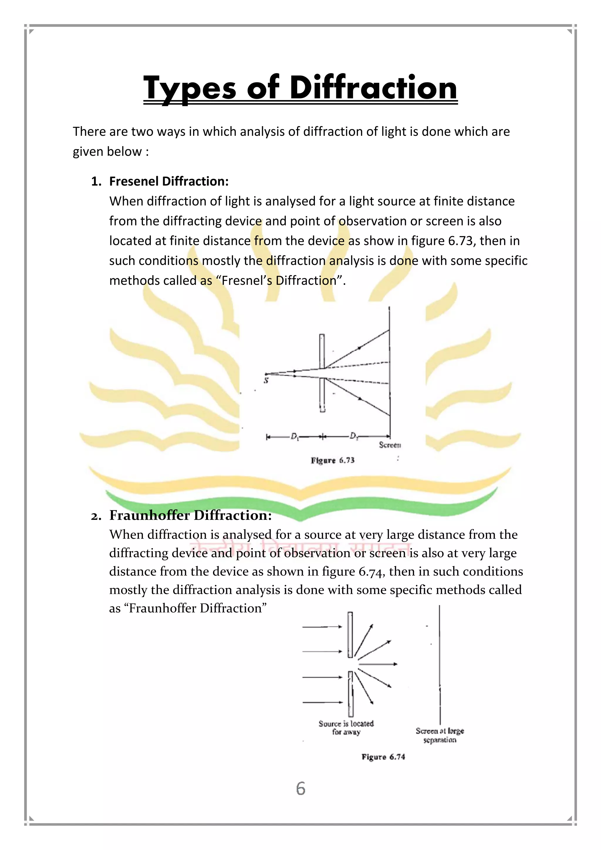 Physics Investigatory project on Diffraction | PDF