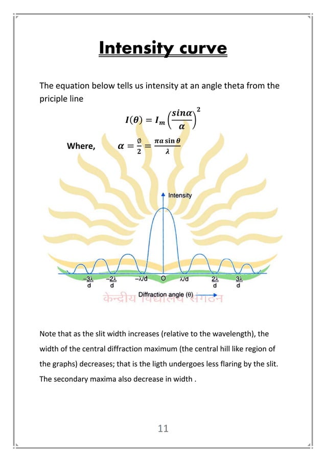Physics Investigatory project on Diffraction | PDF