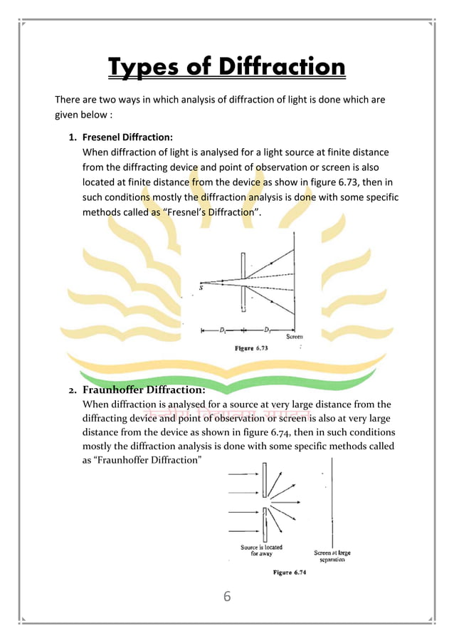 Physics Investigatory project on Diffraction | PDF