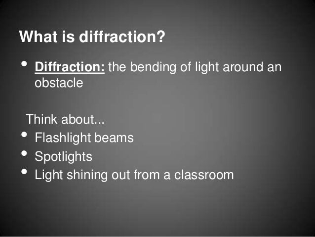 Diffraction of light