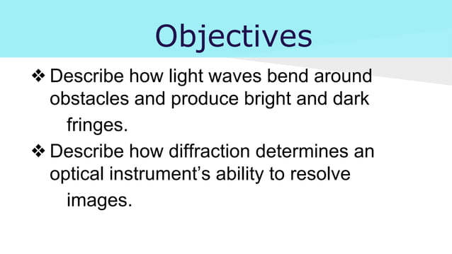 Diffraction of light | PPTX