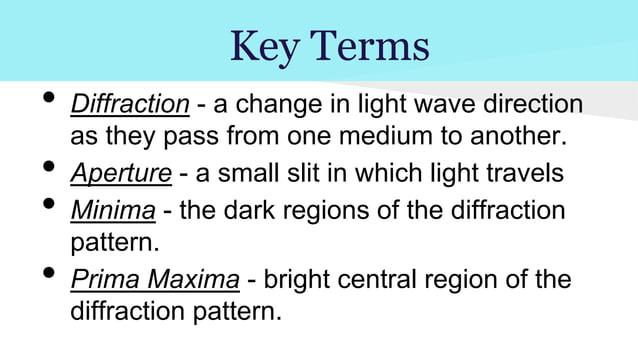 Diffraction of light | PPTX
